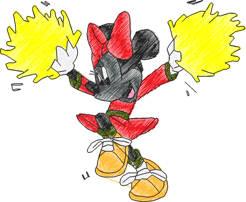 Baixe: Minnie Mouse (15) em PES, DST, JEF | Bordado Grátis