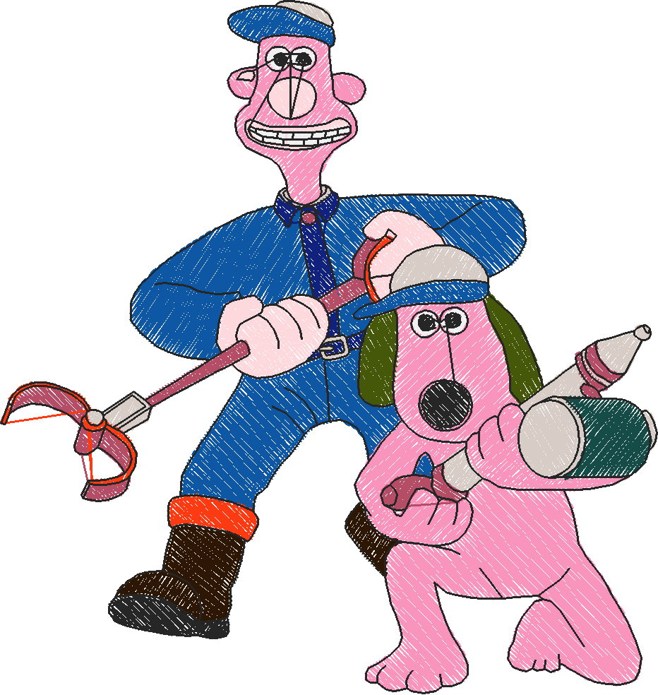 Baixe: Wallace En Gromit em PES, DST | Bordado Grátis